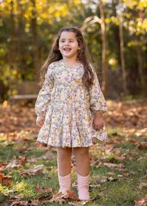 MABEL + HONEY Flower Field Tiered Dress