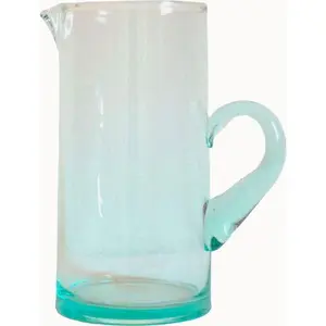 APARTMENT F Moroccan Blown Glass Classic Pitcher - Clear