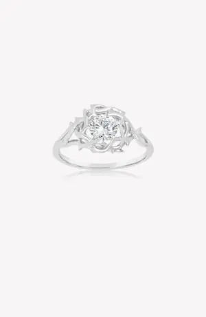 RIZEN JEWELRY Crown Of Thorns Statement Ring - Sterling Silver