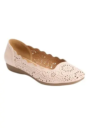 COMFORTVIEW The Laurell Slip-on Flat - Beige