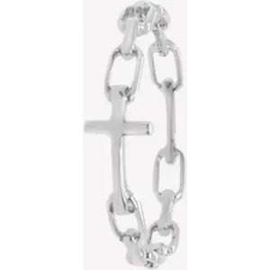 RIZEN JEWELRY Chain Breaker Cross Ring - Sterling Silver