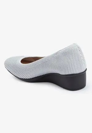 COMFORTVIEW The Rowen Slip-on Pump - Silver Metallic