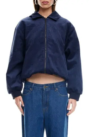 Lioness Corduroy Bomber Jacket - Midnight