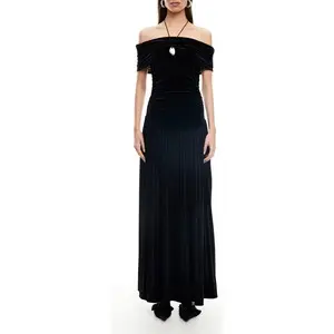Casual Off-Shoulder Maxi Dress