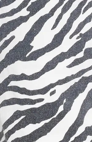 Lioness Top Model Stripe Baggy Jeans - Zebra