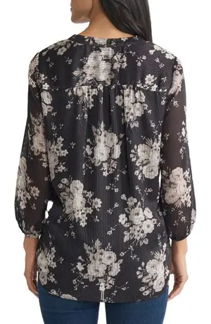 Jones New York Printed V-neck Blouse