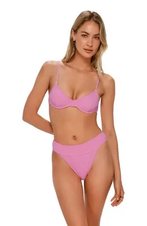SWIM SYSTEMS Byron High Waist Bikini Bottom - Cotton Candy Scrunch