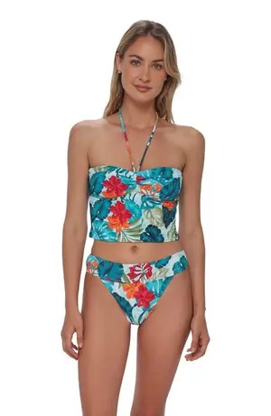 SWIM SYSTEMS Byron High Waist Bikini Bottom - Tiki Tango Rib