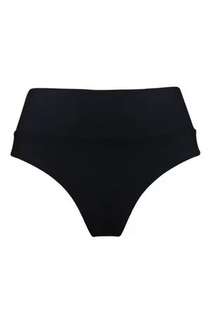 SWIM SYSTEMS Laura Fold Over Bikini Bottom - Black