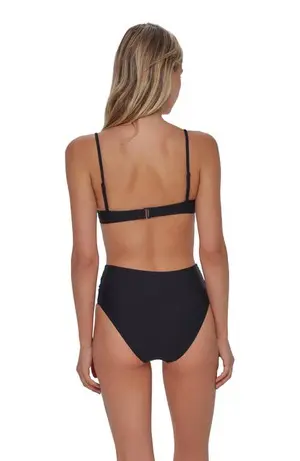 SWIM SYSTEMS Laura Fold Over Bikini Bottom - Black