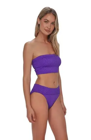 PACIFICA BY SUNSETS Shellie Tube Top Bikini - Purple Gem Lurex