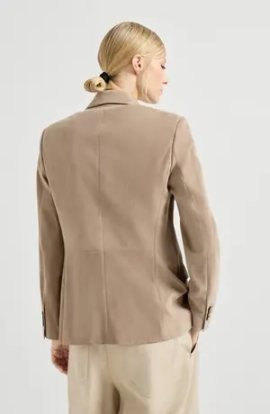 Brunello Cucinelli Suede Blazer - Light Brown