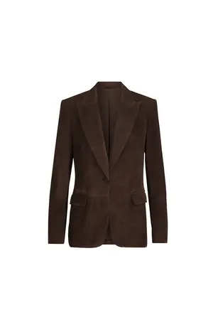 Brunello Cucinelli Suede Blazer - Rust Brown