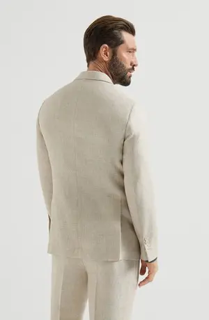 Brunello Cucinelli Hopsack Deconstructed Blazer - Sand