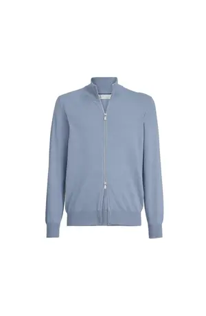 Brunello Cucinelli Cashmere Zip-up Cardigan - Slate