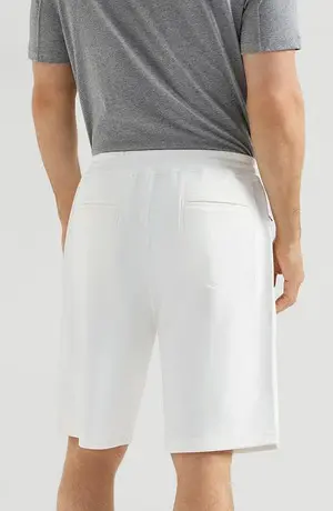 Brunello Cucinelli Techno Cotton French Terry Bermuda Shorts - Off-white