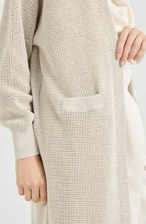 Brunello Cucinelli Sparkling Net Long Cardigan