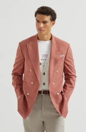 Brunello Cucinelli One-and-a-half Breasted Blazer - Orange