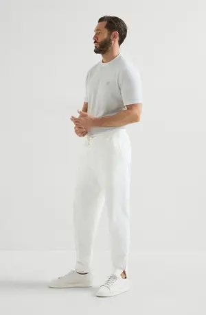Brunello Cucinelli Trousers With Crête - Off-white