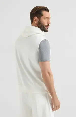 Brunello Cucinelli Sleeveless French Terry Sweatshirt - Off-white