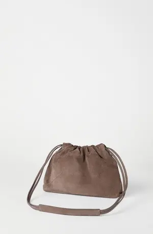 Brunello Cucinelli Suede Duo Pouch Bag - Brown