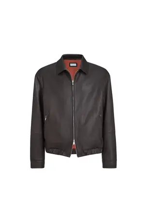 Brunello Cucinelli Nappa Leather Jacket - Chocolate