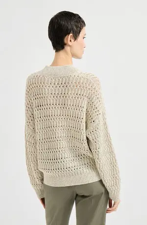 Brunello Cucinelli Dazzling Braids Cardigan - Beige
