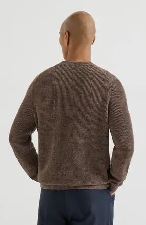 Brunello Cucinelli Sweater With Henley Collar - Hazelnut