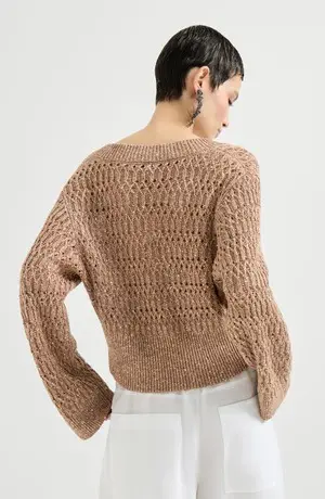 Brunello Cucinelli Cable Knit Sweater - Brown