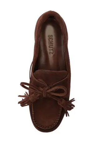 Schutz Kim Moccasin Loafer - Chestnut Brown