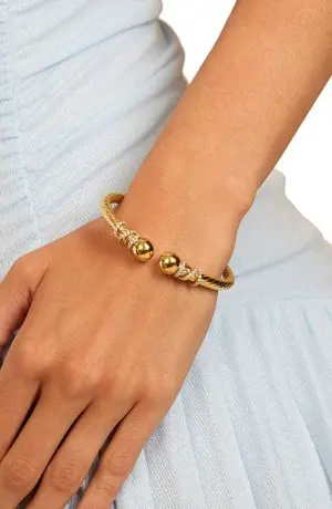 ATHRA LUXE Dolce Sole Twisted Pavé Rope Bangle