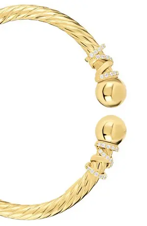 ATHRA LUXE Dolce Sole Twisted Pavé Rope Bangle