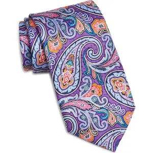 Nordstrom Paisley Silk Neck Tie - Purple