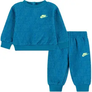 Nike Quilted Sweatshirt And Joggers Set - Green Abyss