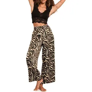 ADORE ME Lace Top And Satin Pant Set - Zebra Print