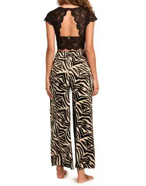 ADORE ME Lace Top And Satin Pant Set
