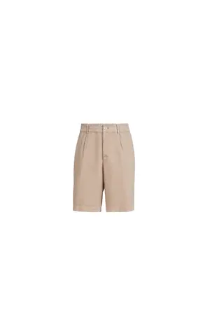 Brunello Cucinelli Linen Bermuda Shorts - Camel