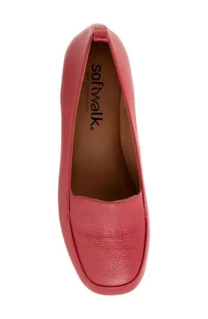 Softwalk Kingston Leather Loafer - Red