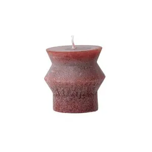 STORIED HOME Unscented Pillar Candle - Red