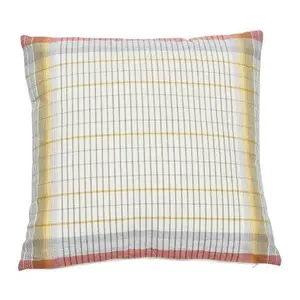STORIED HOME Woven Cotton Pillow - White