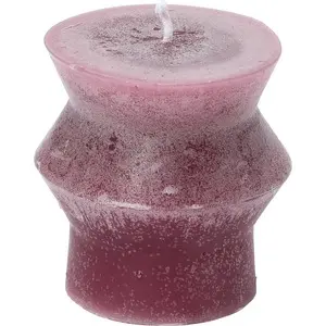 STORIED HOME Unscented Pillar Candle - Purple