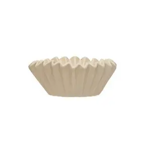 STORIED HOME Fluted Stoneware Bowl - White