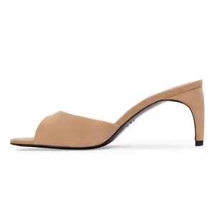 BLACK SUEDE STUDIO Jazz 70 Suede Mule - Tan Suede