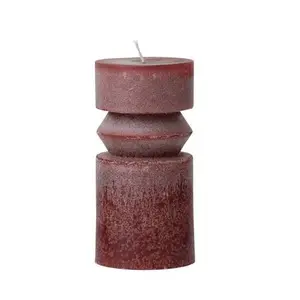 STORIED HOME Unscented Pillar Candle - Red