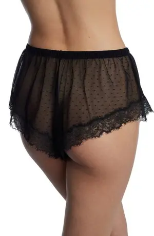 SKARLETT BLUE Entice Sheer Tap Pants - Black