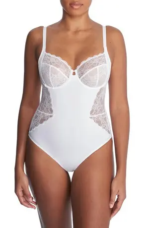 Natori Full Fit Underwire Bodysuit - White