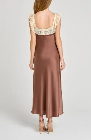 WAYF Ella Lace Trim Slipdress