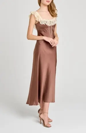 WAYF Ella Lace Trim Slipdress