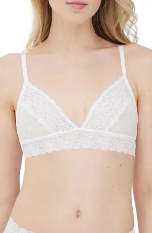 SKARLETT BLUE Dare Dot Pattern Plunge Bralette - White