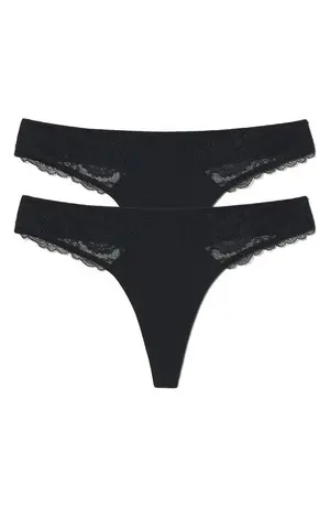 SKARLETT BLUE 2-pack Minx Thongs - Black